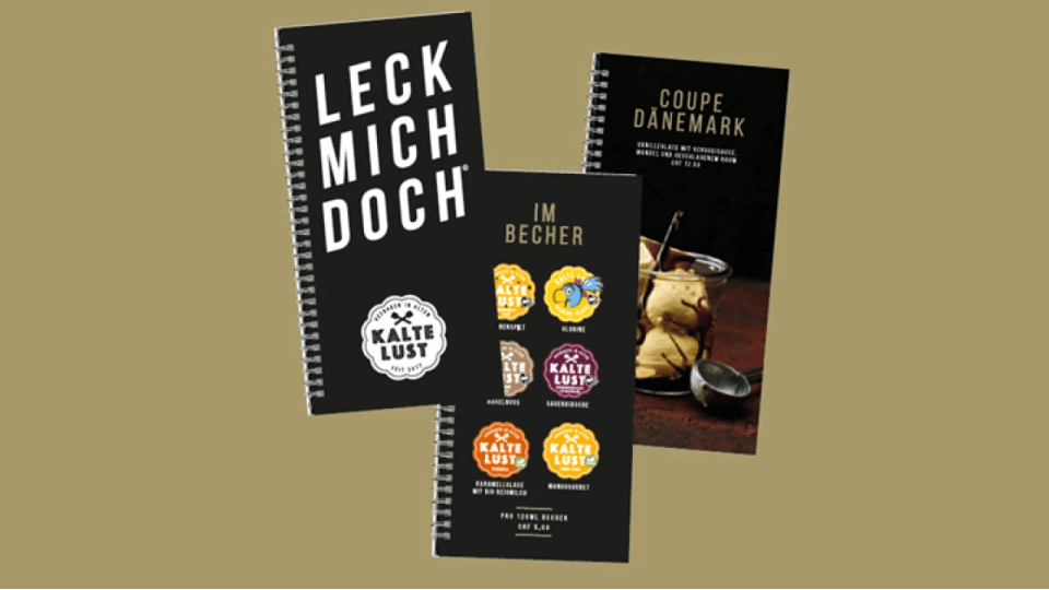 Stylische Glacekarten für dein Lokal