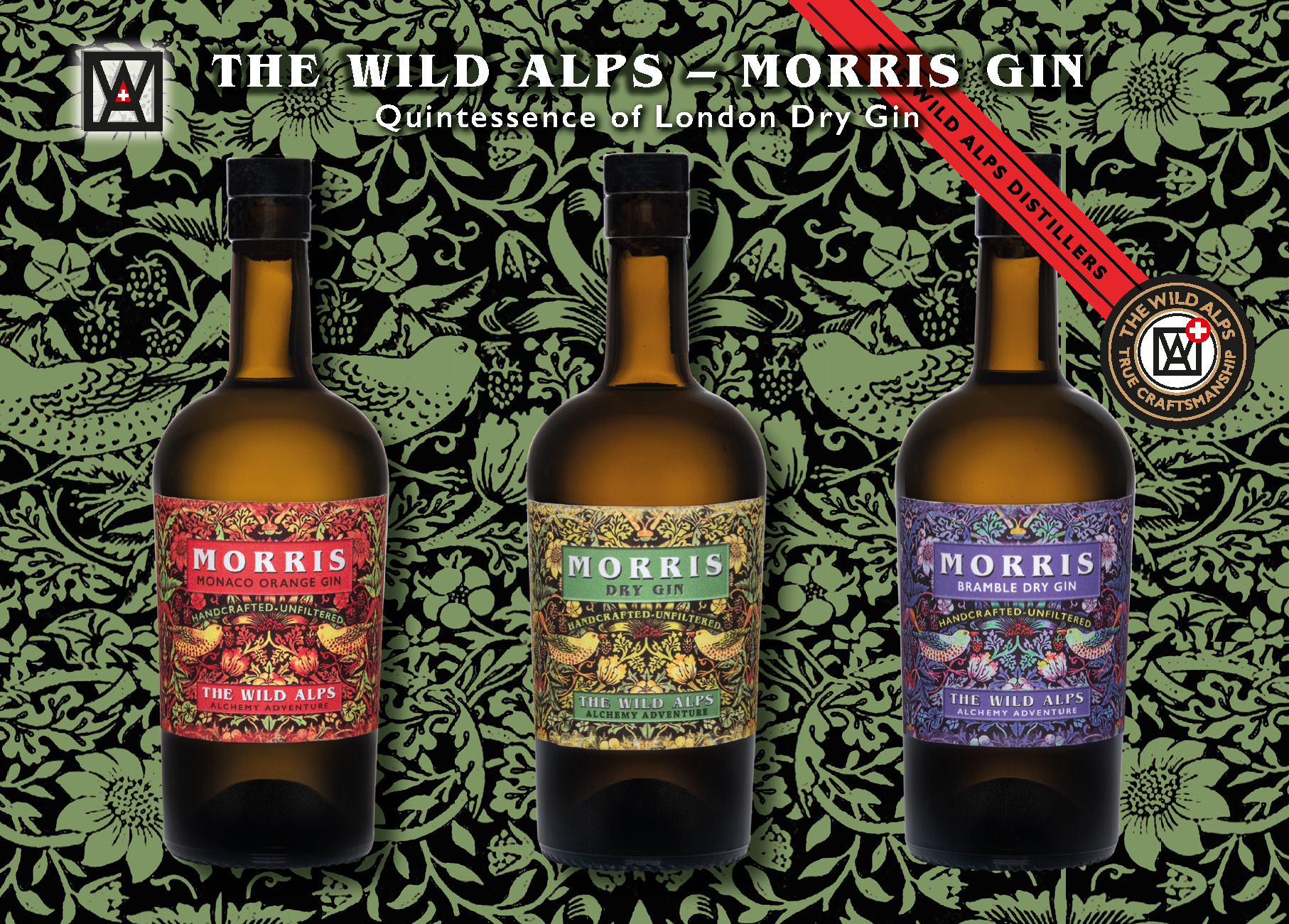 MORRIS® GIN – London Dry Gin aus den Alpen, handcrafted, unfiltered ...